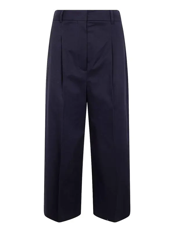 Max Mara Classic Cotton Trousers - Black