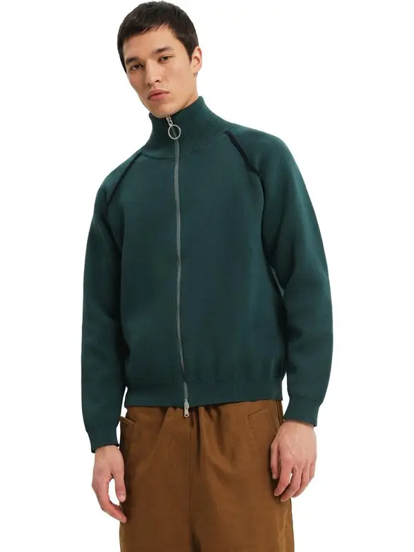1989 STUDIO Dark Raglan Wool Sweater - Green