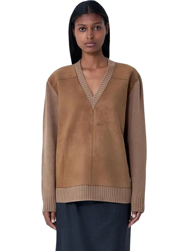 Prada Wool And Cashmere Blend Sweater - Brown
