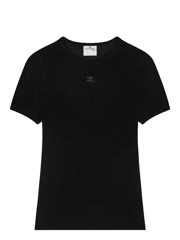 COURREGES Baby Spongy T-shirt - Black
