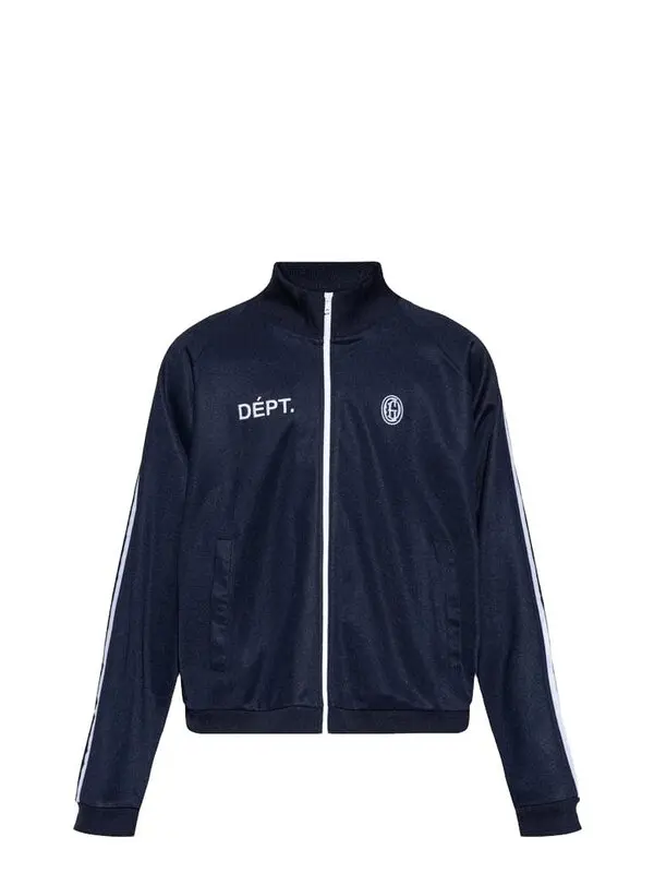 GALLERY DEPT. Logo-embroidered Striped-sleeves Zip Fastening Jacket - Blue