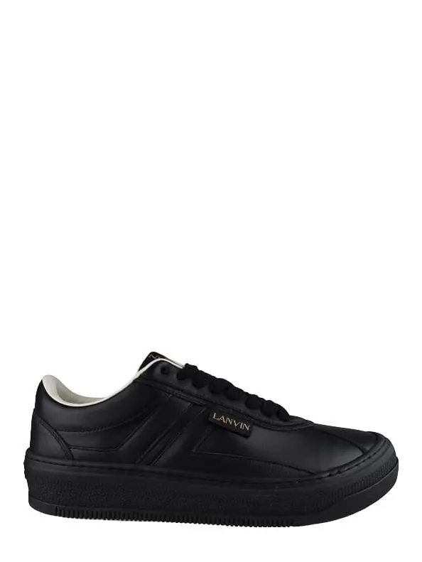 LANVIN Cash Leather Sneakers - Black