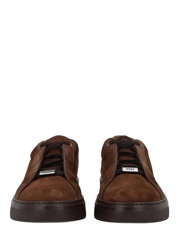 BOSS Garytenn Leather Sneakers - Brown