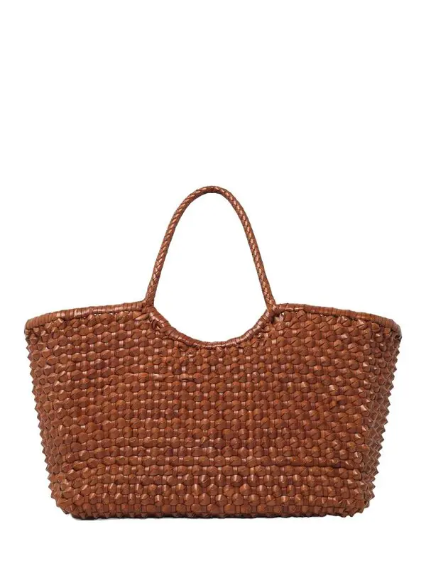 Dragon Diffusion Nantucket Cactus Effect Embossed Leather Bag - Brown