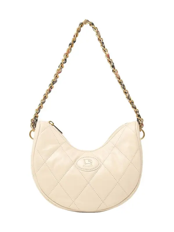 Burberry Horseshoe Leather Bag - Cream