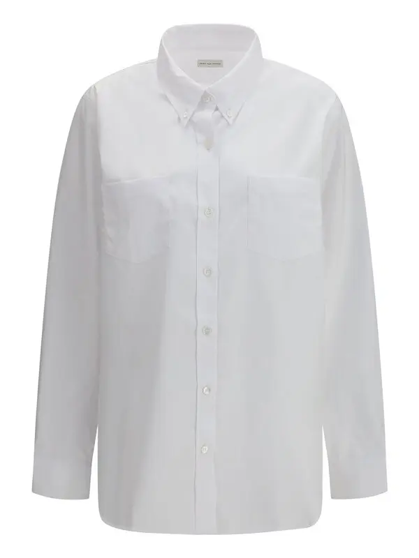 Dries Van Noten Loose Poplin Shirt - White