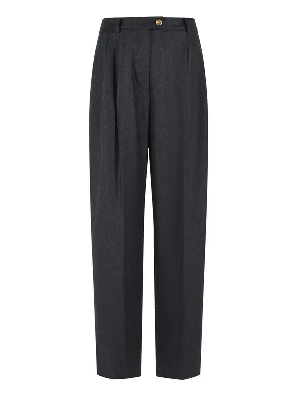 Dolce & Gabbana Virgin Wool Trousers - Black