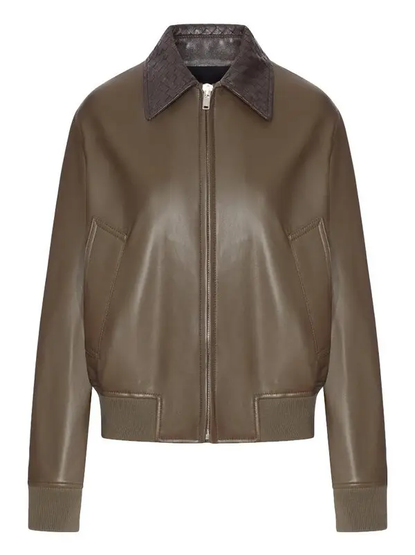 Bottega Veneta Glossed Lambskin Jacket - Multicolor