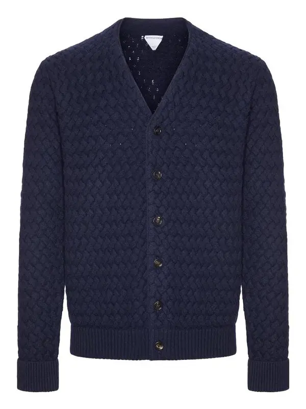 Bottega Veneta Cable-knit Wool Cardigan - Multicolor