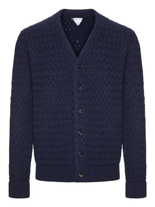 Bottega Veneta Cable-knit Wool Cardigan - Multicolor