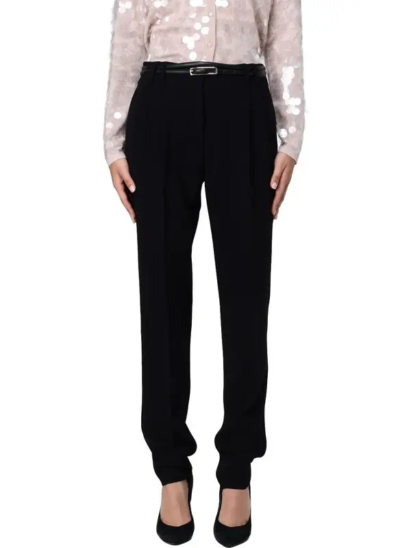Max Mara Solid Trousers - Black