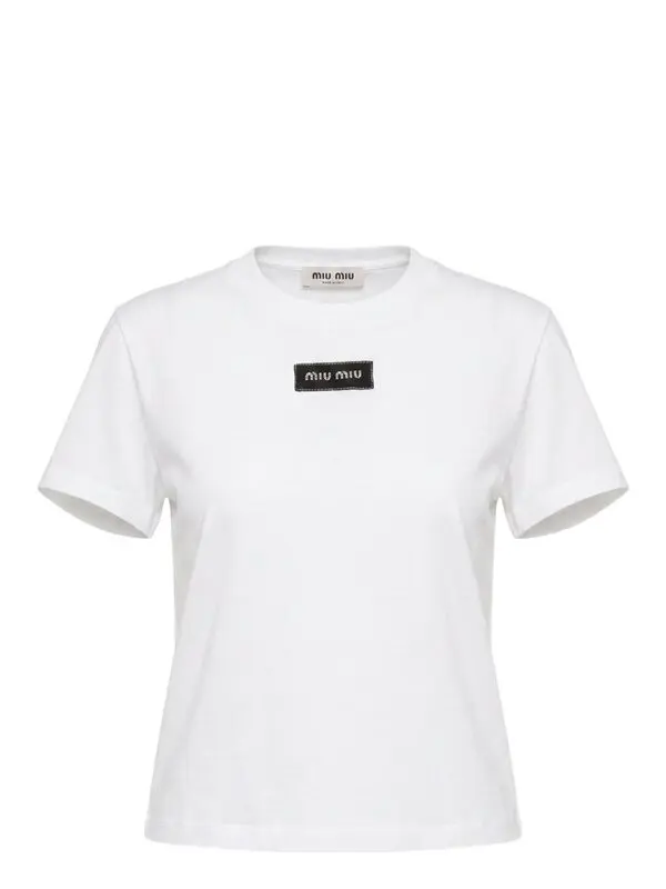 Miu Miu Cotton Jersey Knitwear - Multicolor