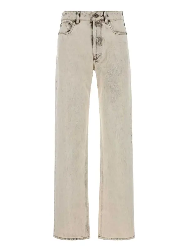 Miu Miu Straight Cotton Denim Jeans - White