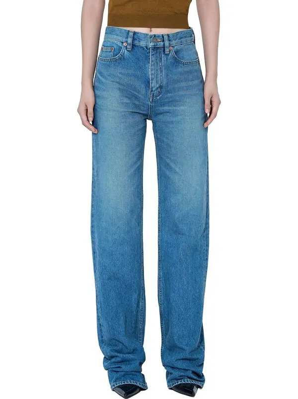 Saint Laurent Flared High-waisted Five-pocket Jeans - Blue