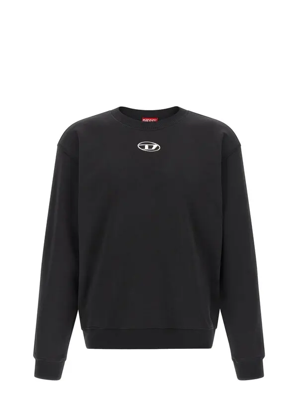 DIESEL® S-norm-iod Cotton Sweatshirt - Black