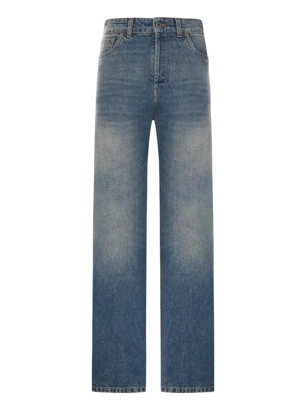 Miu Miu Five Pocket Straight Leg Jeans - Blue