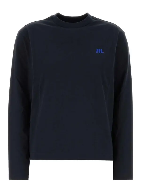 JIL SANDER Cotton Long Sleeve T-shirt - Blue