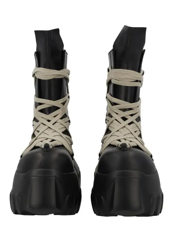 Rick Owens Megalace Mega Tractor Boots - Black