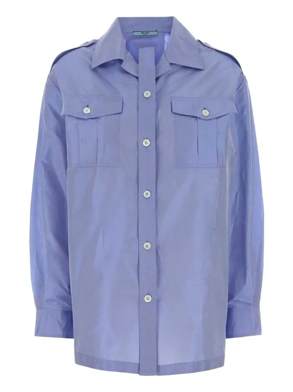 Prada Silk Taffeta Shirt - Blue