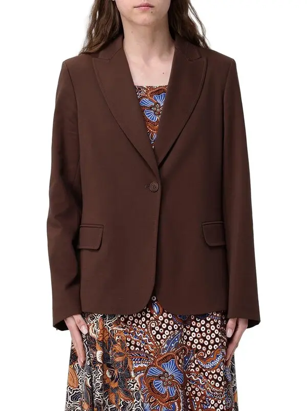 Max Mara Single-breasted Jersey Blazer - Brown