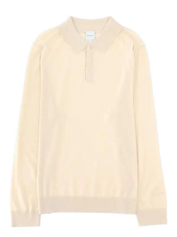Paul Smith Maglia Polo In Lana Merino - Cream
