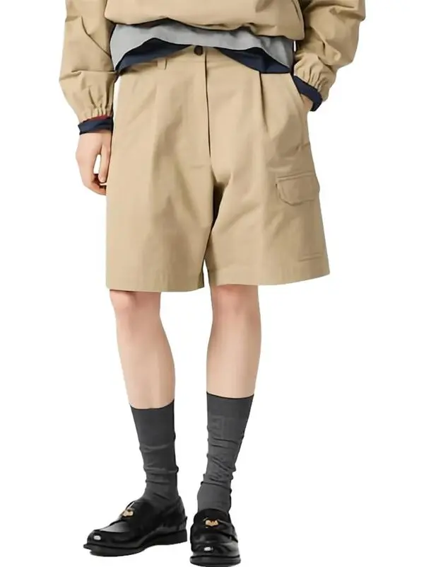 Miu Miu Neutrals Shorts Tailored Shorts - Cream