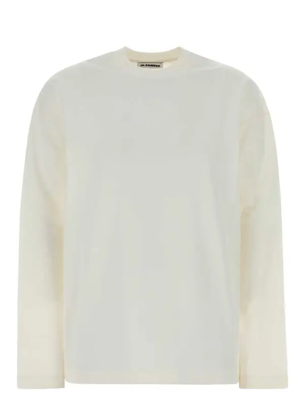 JIL SANDER Cotton Long Sleeve T-shirt - White