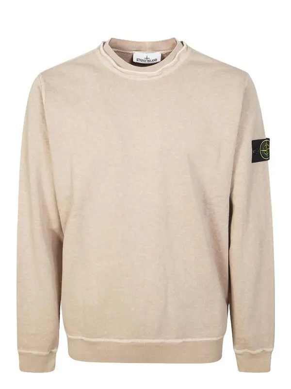 Stone Island Crew Neck Sweatshirt - Cream