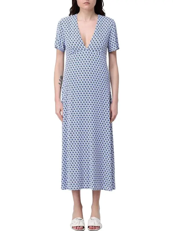 Max Mara Printed Silk Midi Dress - Multicolor