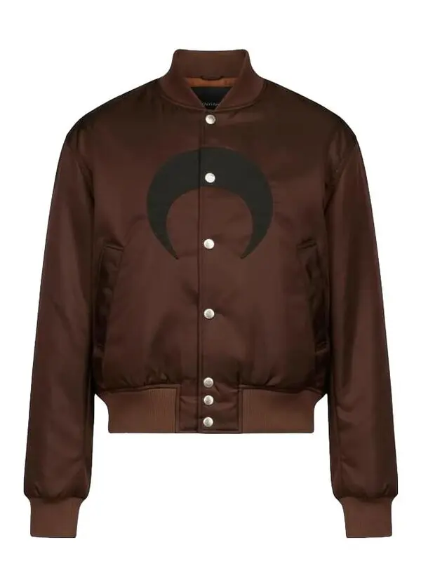 MARINE SERRE Moon Motif Bomber Jacket - Brown