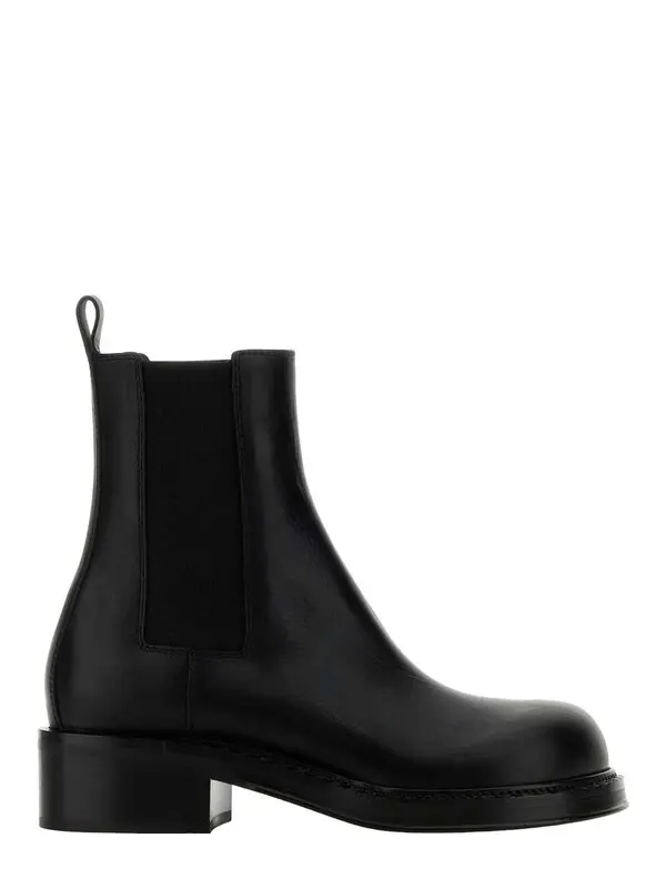 Bottega Veneta Leather Cliff Ankle Boots - Black