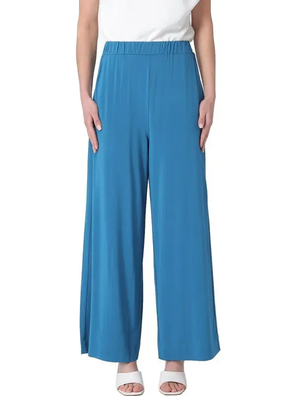 Max Mara Viscose Palazzo Pants - Blue