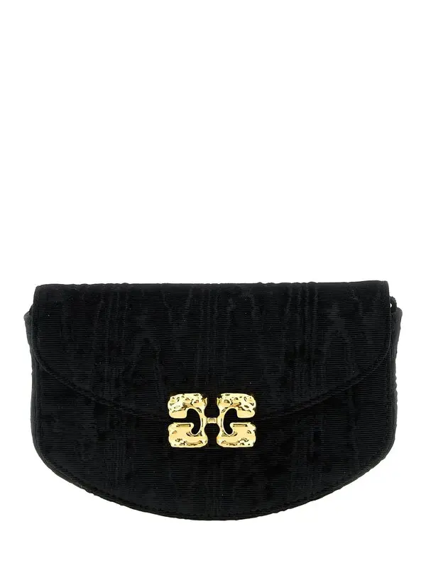 GANNI Lulu' Wallet On Chain - Black
