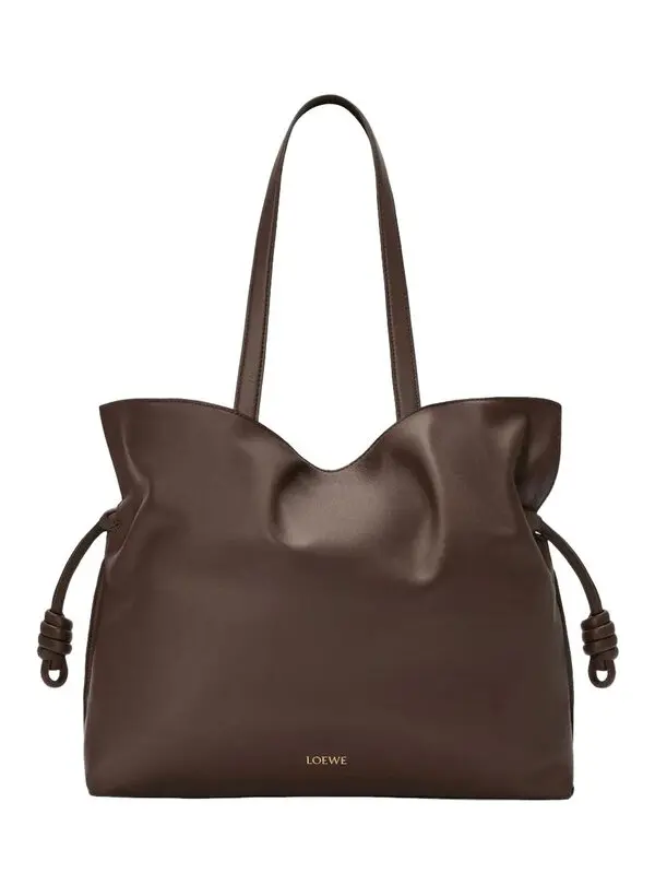 Loewe Flamenco Large Leather Clutch - Brown