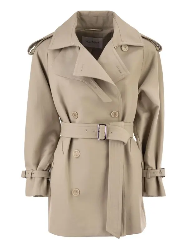 Max Mara Short Cotton Trench Coat - Cream