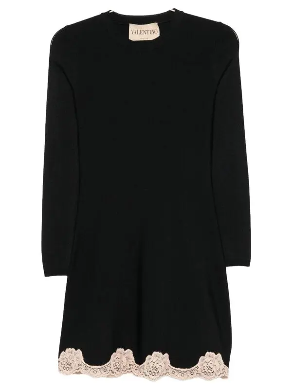 Valentino Garavani Lace Detail Short Dress - Multicolor