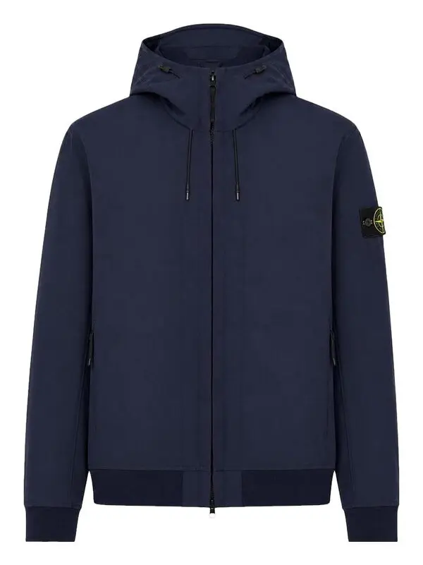 Stone Island Lightweight Hooded Jacket - Blue