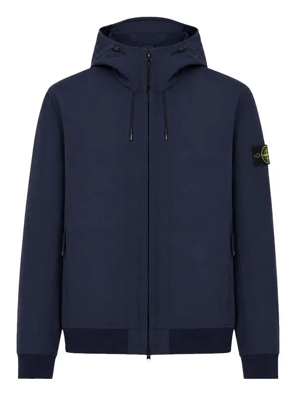 Stone Island Lightweight Hooded Jacket - Blue