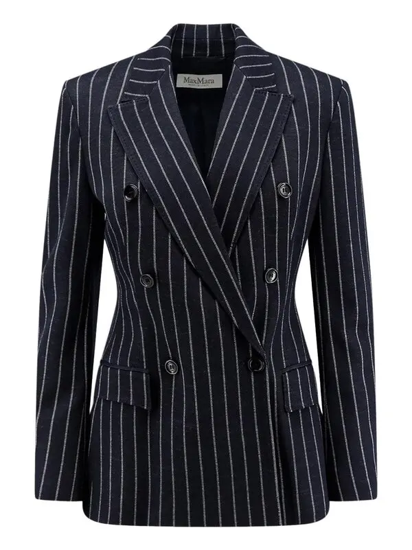 Max Mara Pinstripe Jersey Blazer - Multicolor