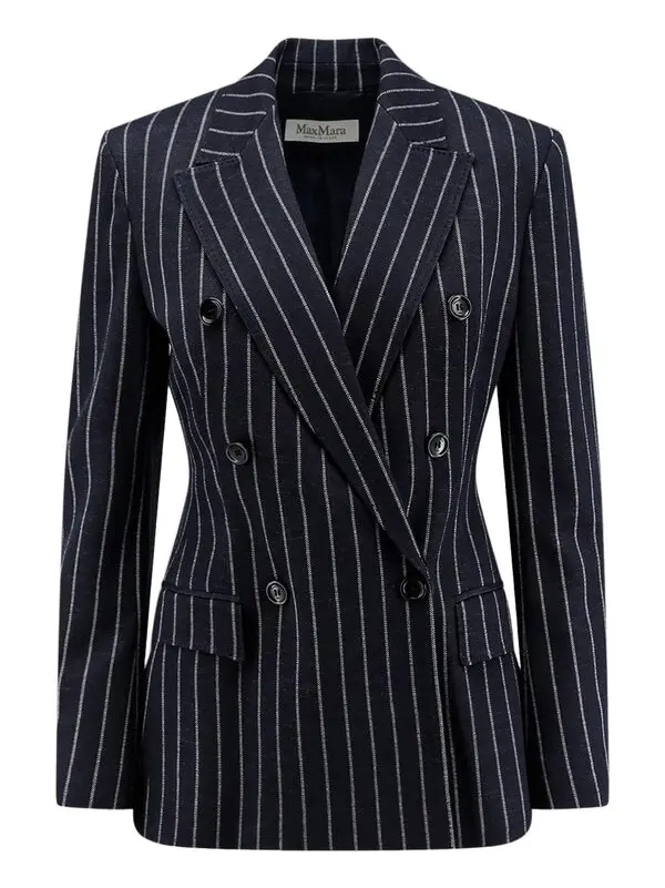 Max Mara Pinstripe Jersey Blazer - Multicolor