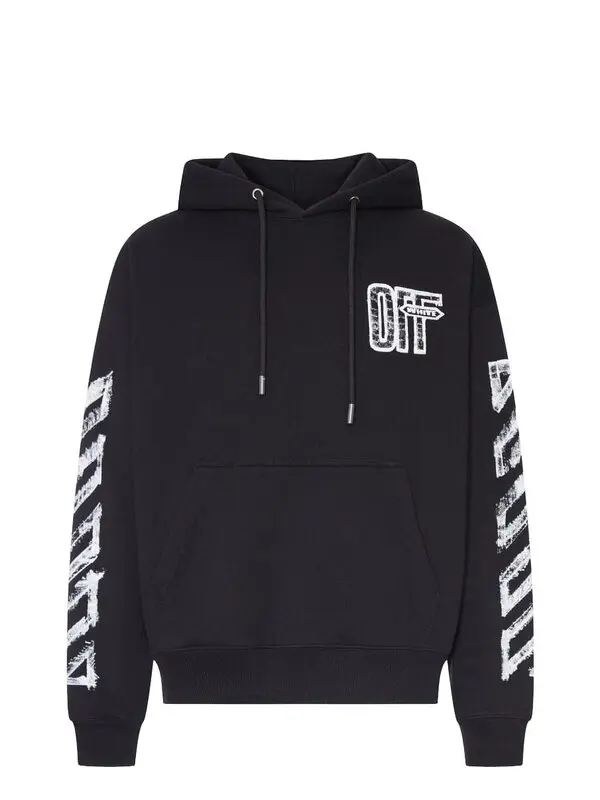 Off-White Arrow Sketch Print Hoodie - Black