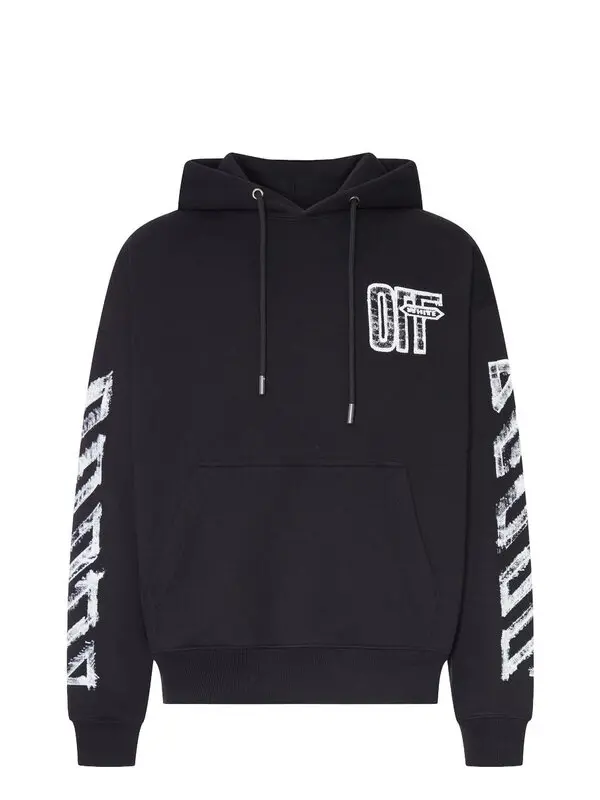 Off-White Arrow Sketch Print Hoodie - Black