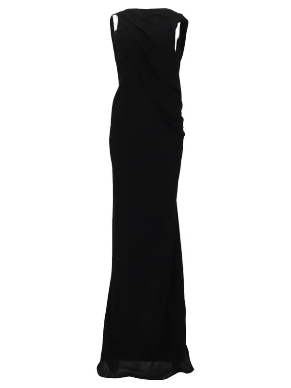 TOM FORD Abito Da Sera In Jersey Crêpe Drappeggiato - Black