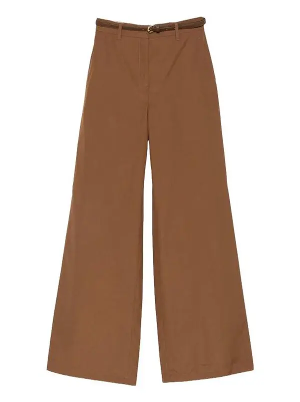 Max Mara Cotton Trousers - Brown