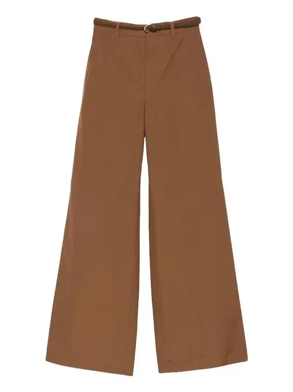 Max Mara Cotton Trousers - Brown