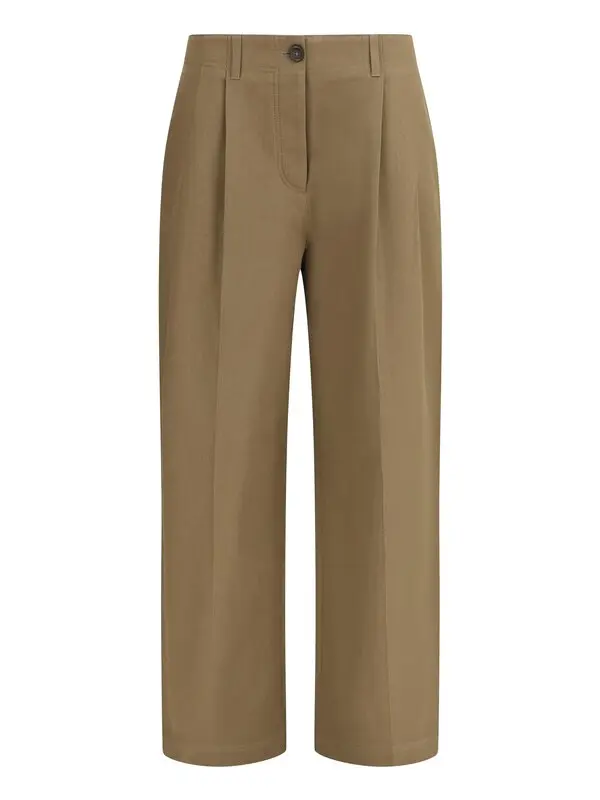 TOTEME Straight-leg Pants In Organic Cotton - Brown
