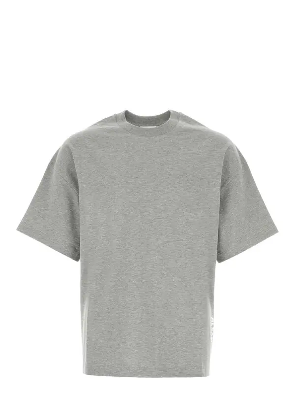 JIL SANDER Grey Cotton T-shirt - Gray