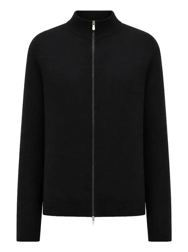 Brunello Cucinelli Cashmere Zip-up Cardigan - Black