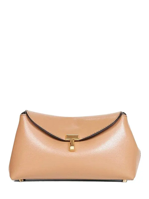 TOTEME Camel Mini T-lock Clutch Bag - Multicolor