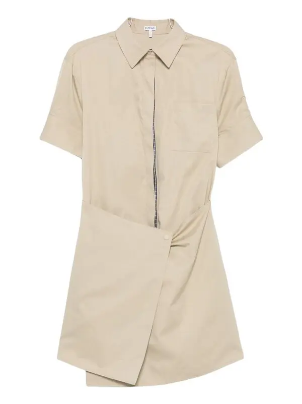 Loewe Cotton And Silk Mini Dress - Multicolor